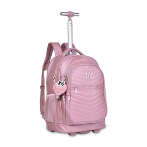 Mochila De Rodinhas E Costas Juvenil Rebecca Bonbon Clio Rosa